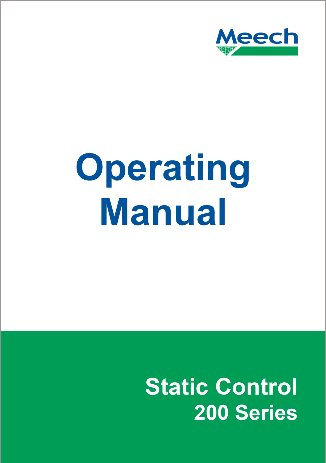 200 Series Operating Manuals